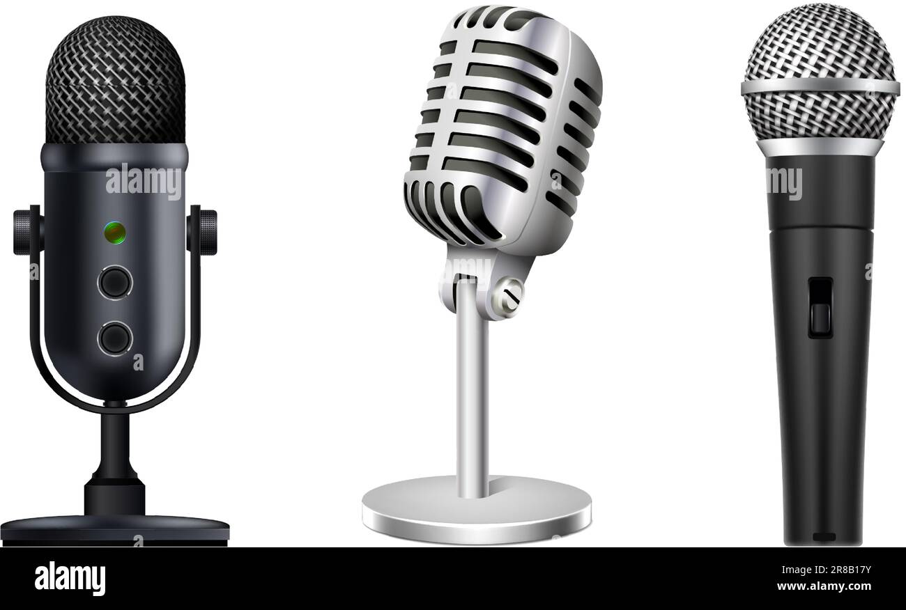 3d realistic icon collection. Music and sound concept. Set of modern ...