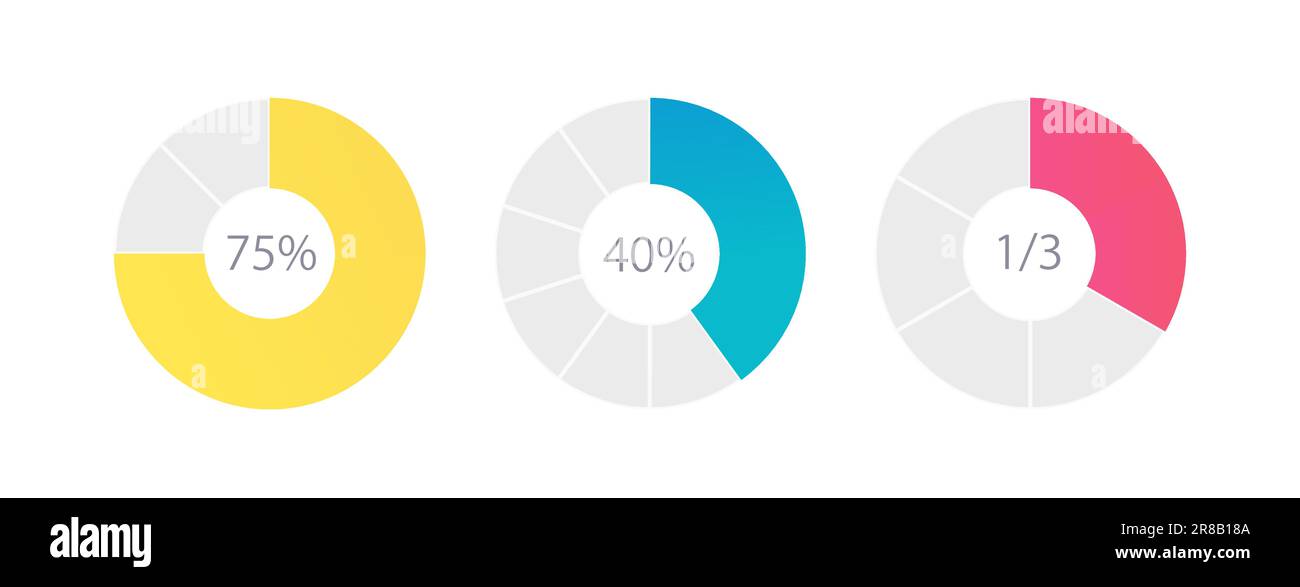 Mathematical research results circle infographic design template set ...