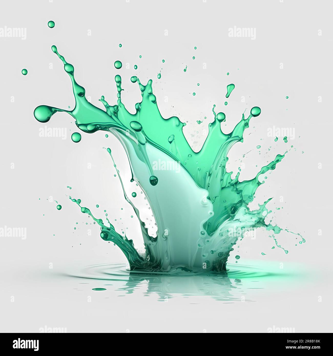 Beautiful brush of paint explosion in motion isolated on white ...