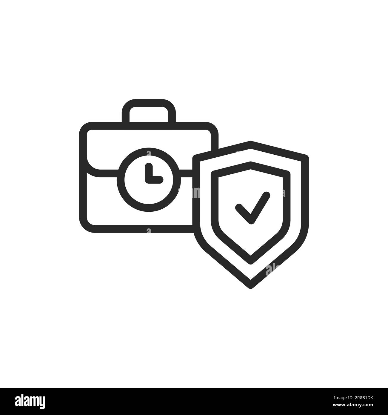 Business interruption insurance color line icon. Isolated vector ...