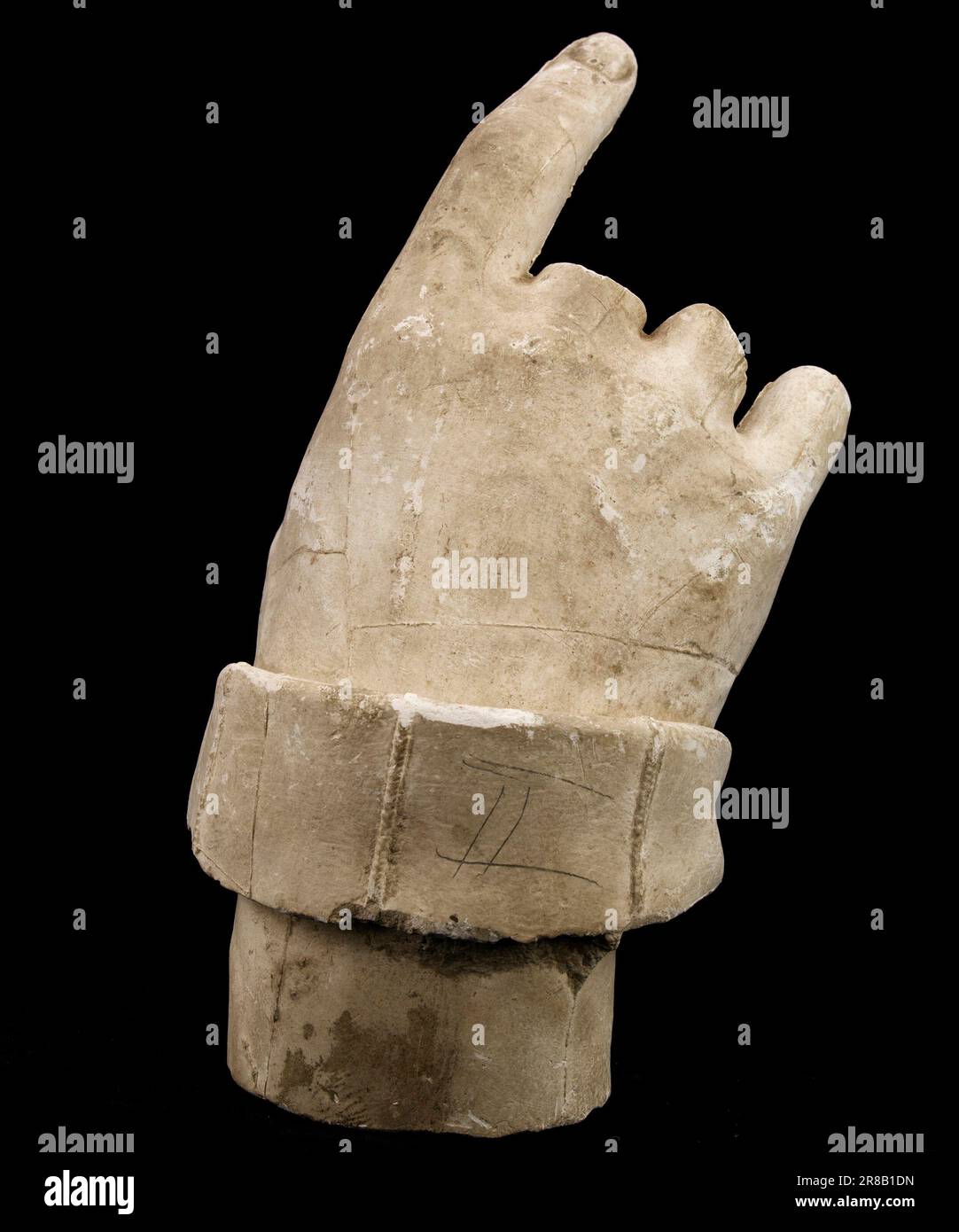 Cast of an Unidentified Man's Right Hand and Cuff (thumb and three ...