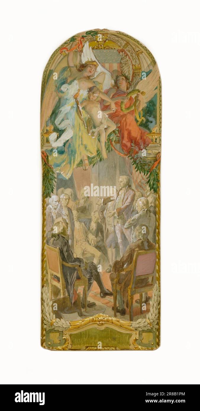 A Legislative Session (study for panel, Old Senate Office Building) ca ...