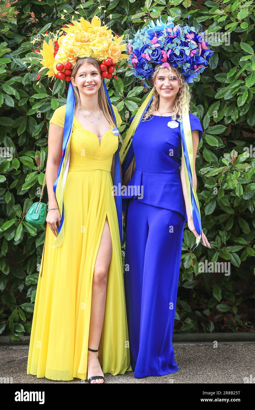 London, UK. 20th June, 2023. Anastasia Tutus and Olena Synychenko pose ...