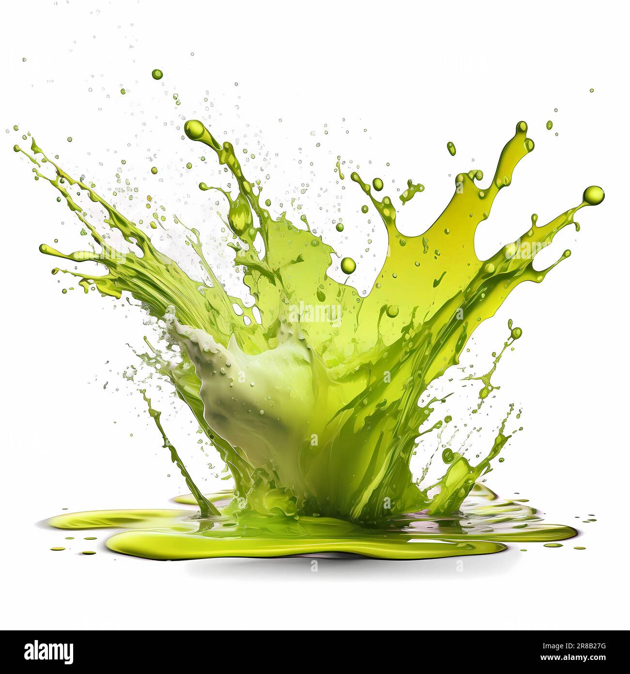 Beautiful brush of paint explosion in motion isolated on white ...