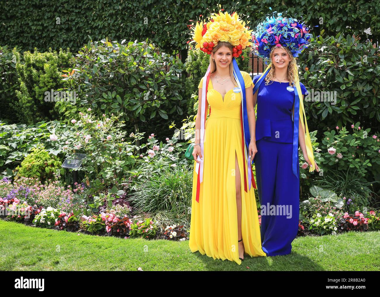 London, UK. 20th June, 2023. Anastasia Tutus and Olena Synychenko pose ...