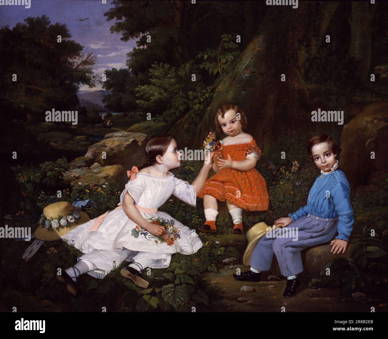 The Mabie Children ca. 1852 by Unidentified Stock Photo - Alamy