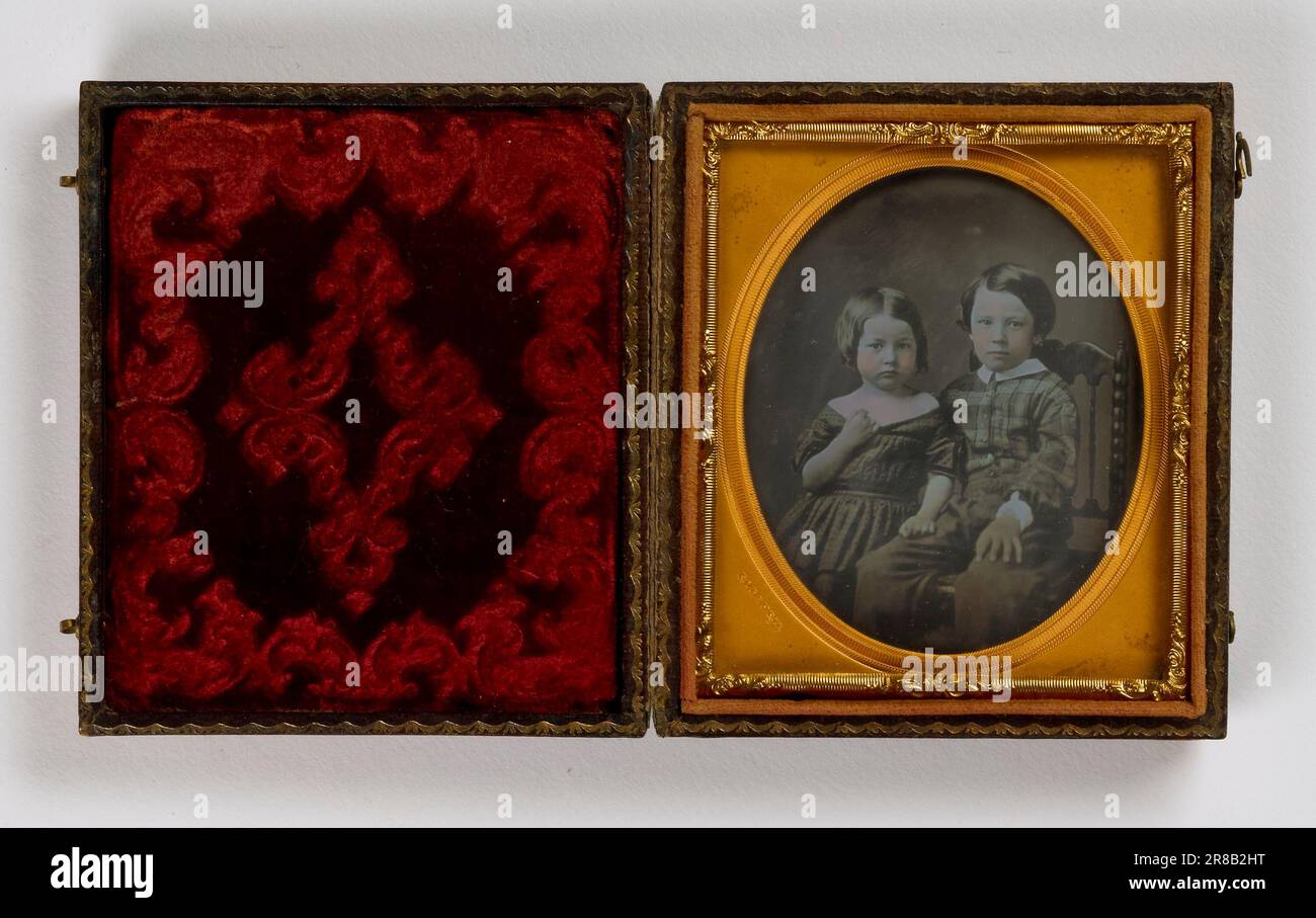 Untitled (Brother and Sister) 1850s by Frank Forshew, born Hudson, NY ...