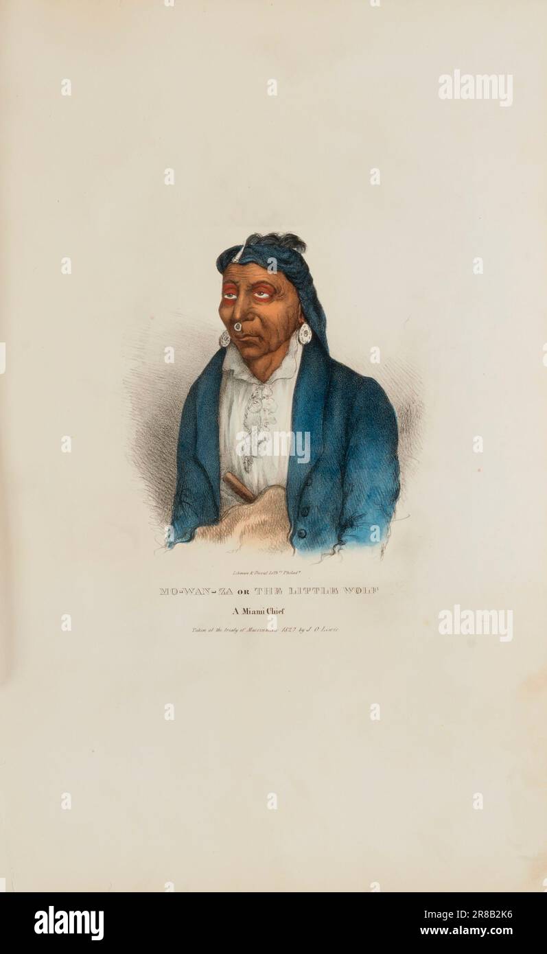 MO-WAN-ZA or The Little Wolf; A Miami Chief, from The Aboriginal ...