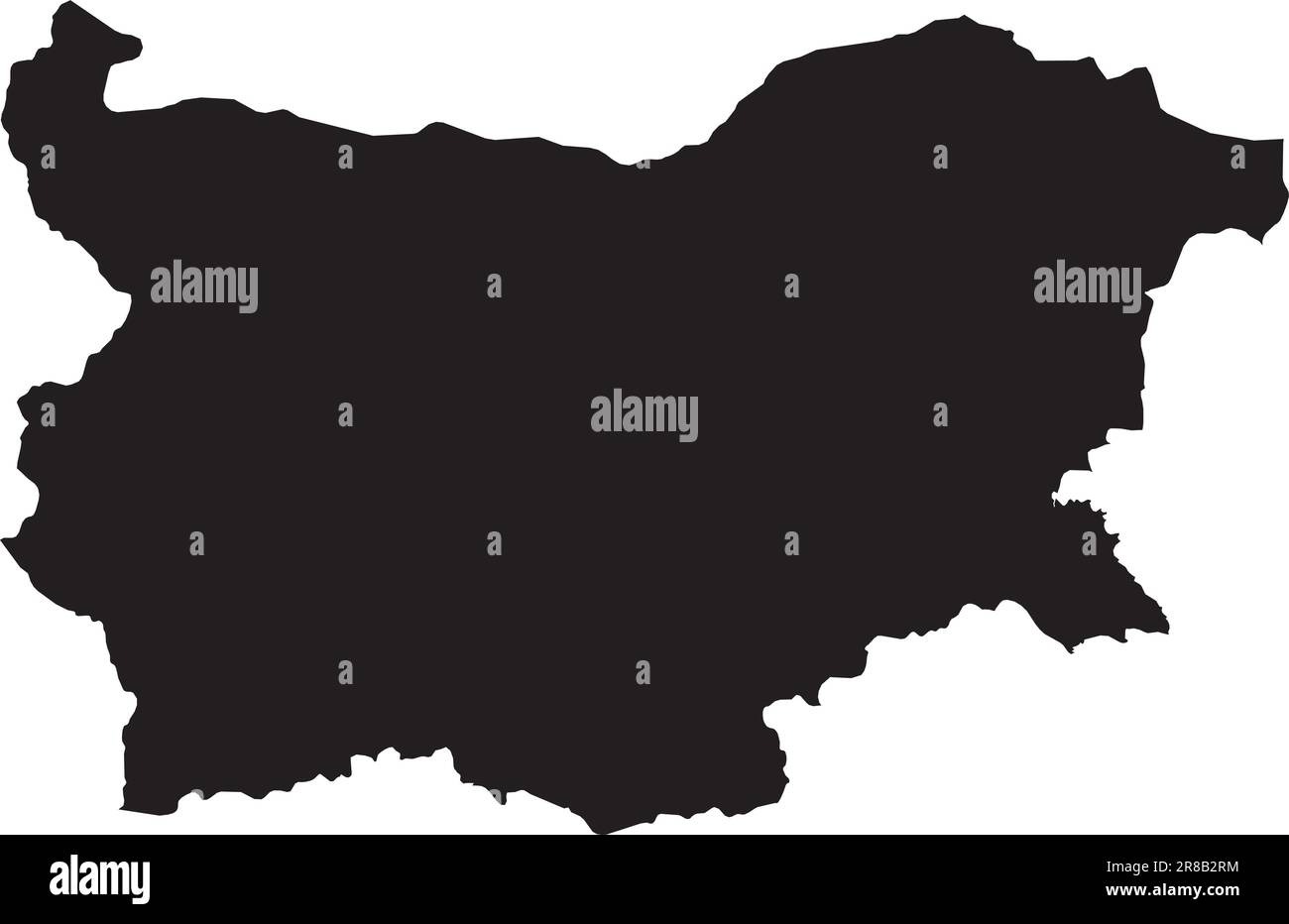 BLACK CMYK color map of BULGARIA Stock Vector Image & Art - Alamy
