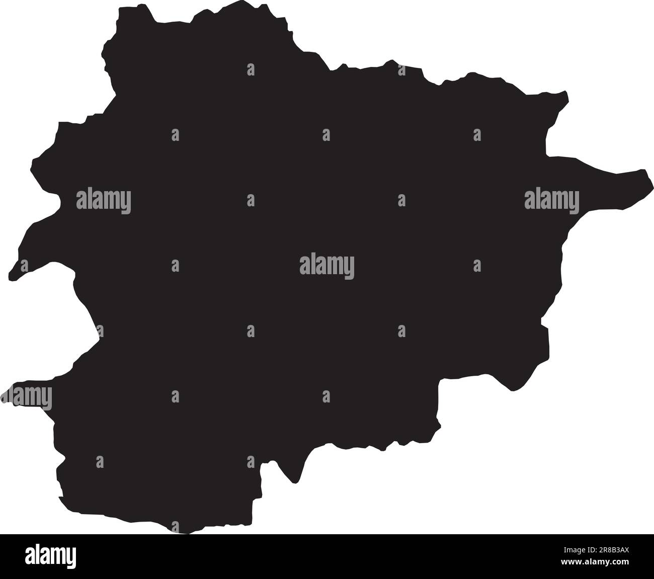BLACK CMYK color map of ANDORRA Stock Vector Image & Art - Alamy
