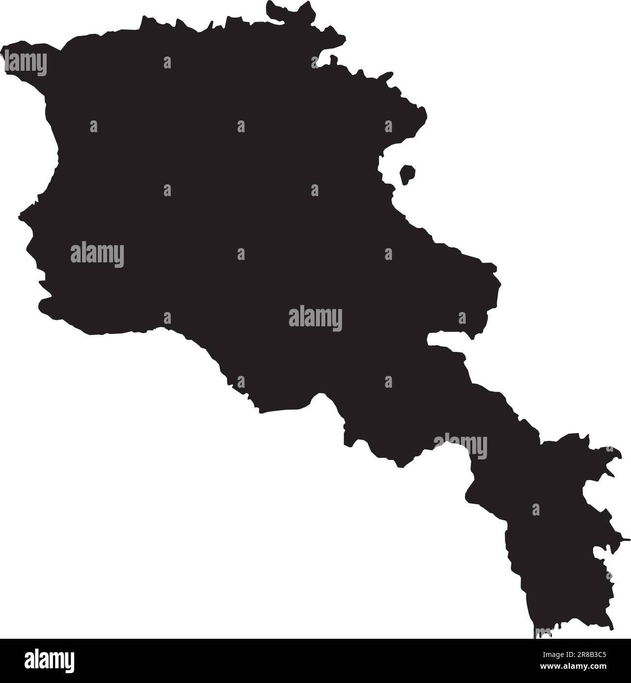 Armenia country black outline hi-res stock photography and images - Alamy