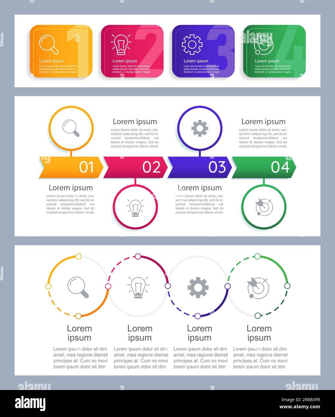 Solution infographic chart design template set Stock Vector Image & Art ...