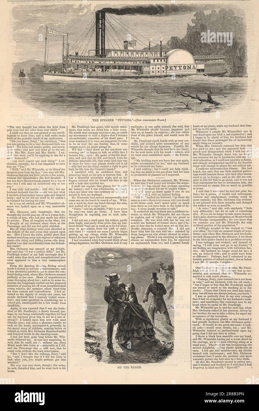 On the Beach, from Harper's Weekly, March 10, 1860 1860 by Winslow ...