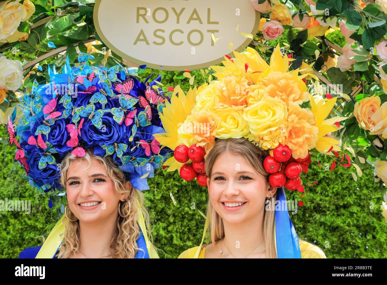 London, UK. 20th June, 2023. Anastasia Tutus and Olena Synychenko pose ...