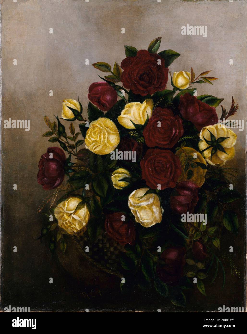 Roses Still Life ca. 1842-1848 by Robert S. Duncanson, born Seneca ...