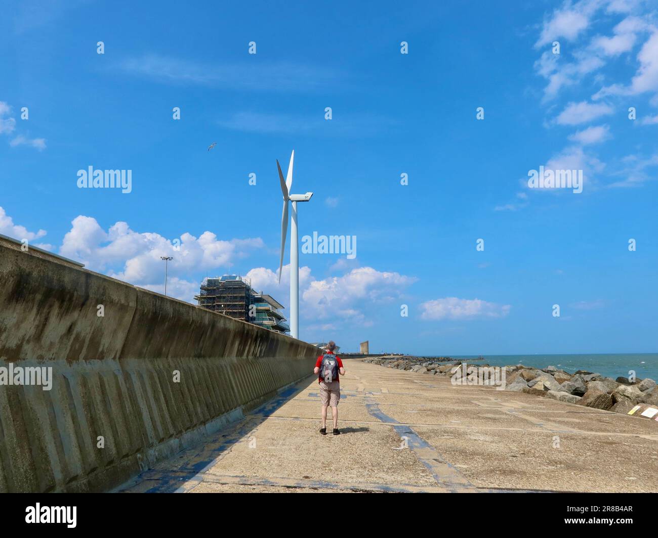 Lowestoft, Suffolk - 19 June 2023 : Gulliver the 126m wind turbine at ...
