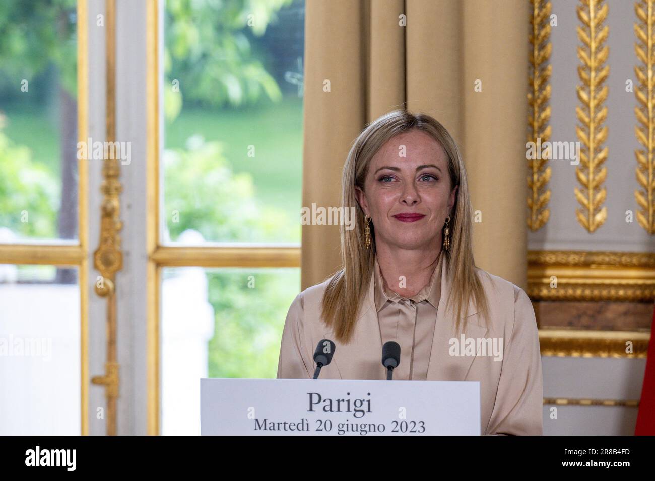 Paris, France. 20th June, 2023. French president Emmanuel Macron ...