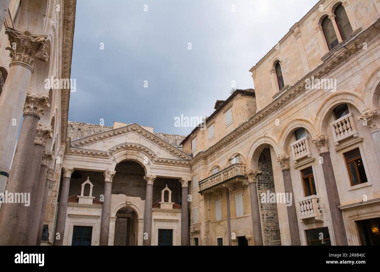 Architecture in Peristil or Peristyle Square, a monumental court in ...