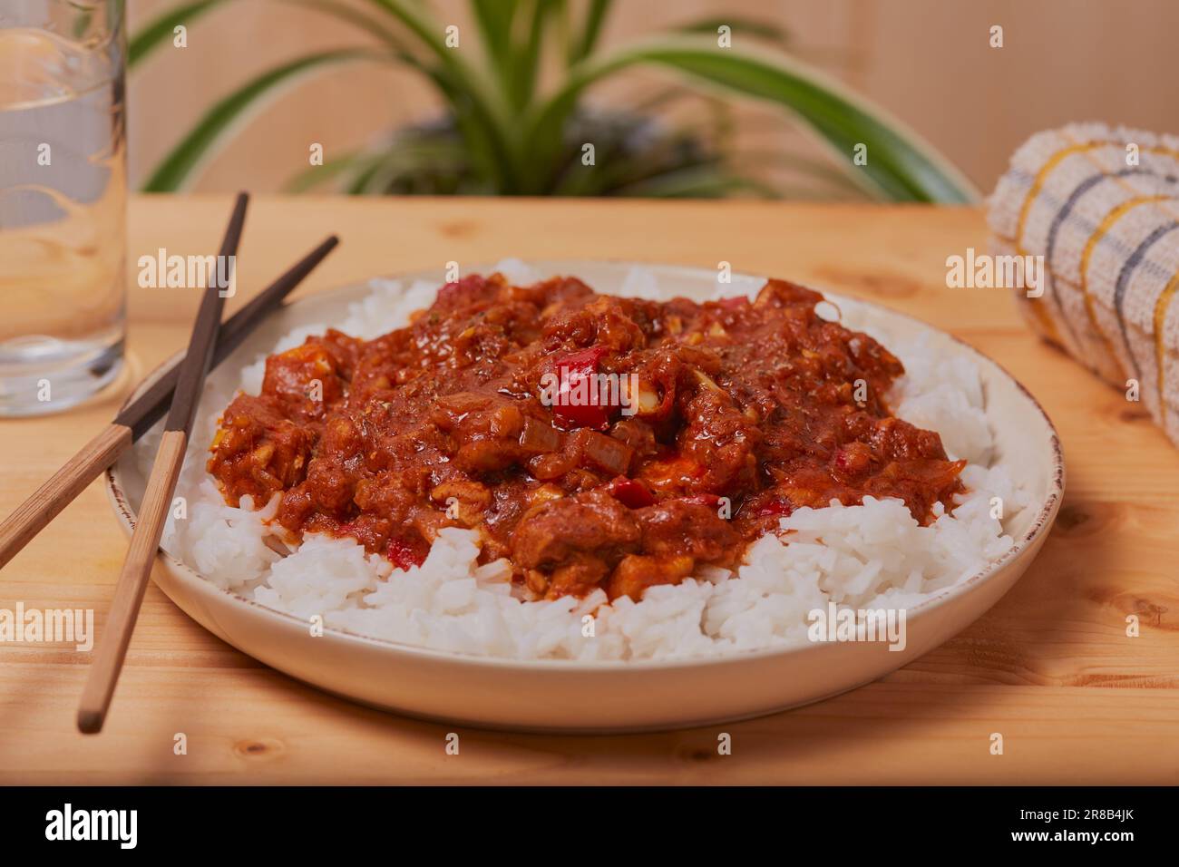 Delicious plate of homemade curry Stock Photo - Alamy