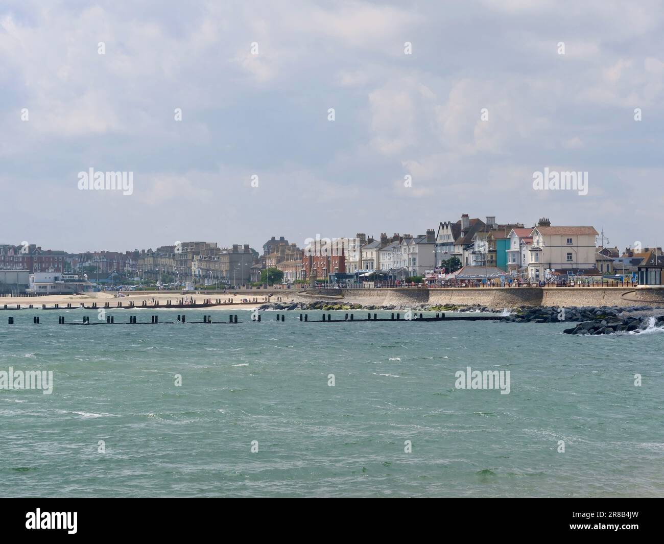 Lowestoft, Suffolk - 19 June 2023 : View of the town from the pier ...