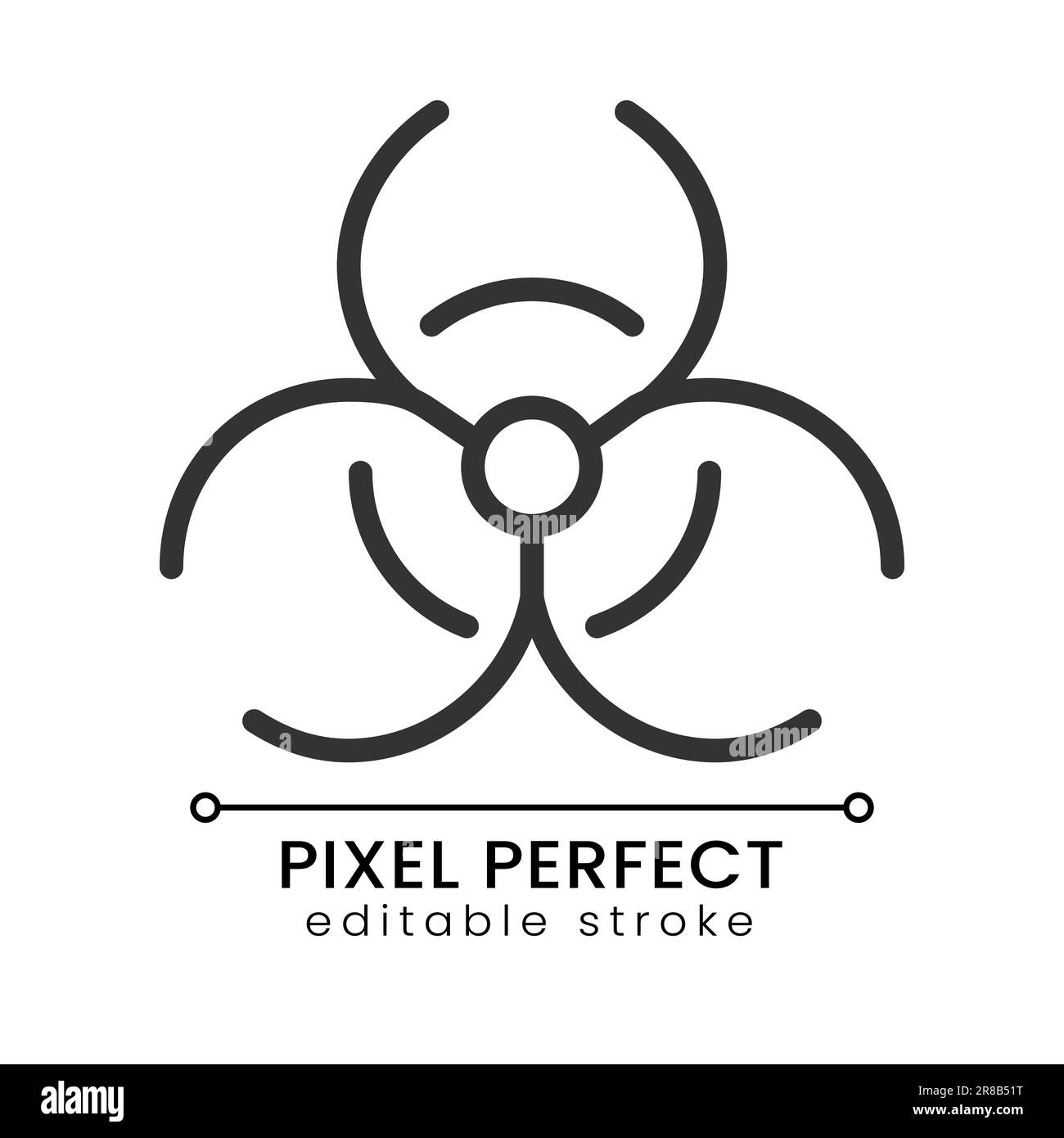 Biohazard pixel perfect linear icon Stock Vector Image & Art - Alamy