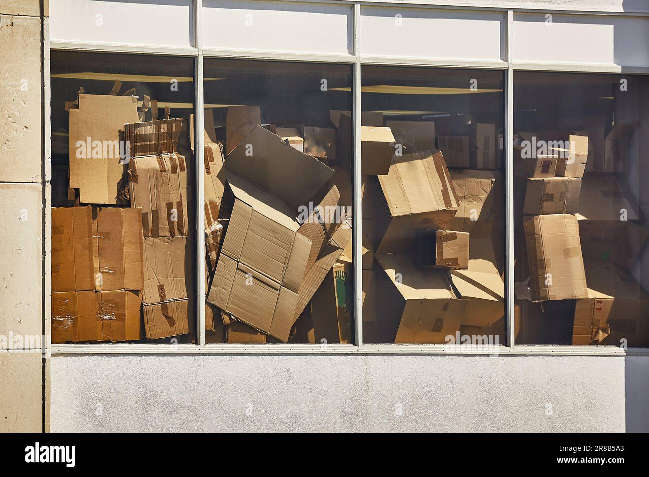 Room full of cardboard boxes Stock Photo - Alamy