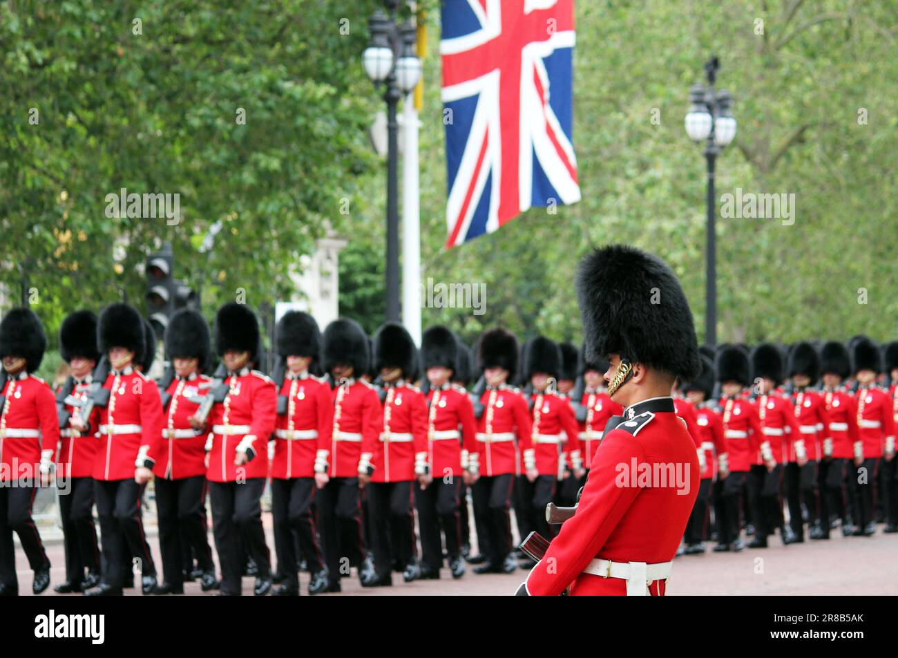 LONDON, UK - June 17, 2023: Kings Coldstream Guards Marching on The ...