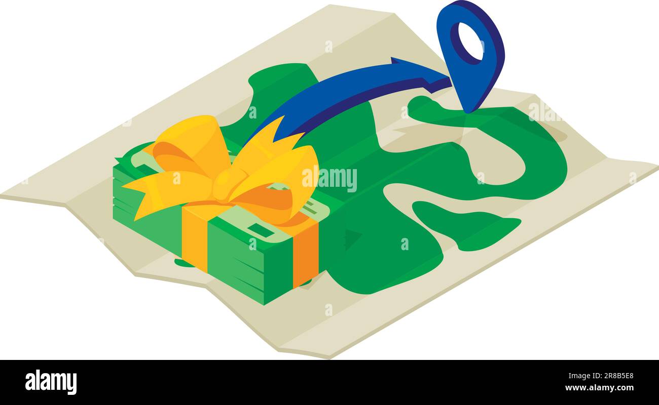 International remittance icon isometric vector. World map point and ...