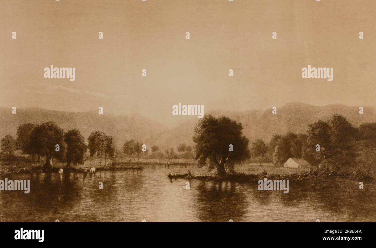 (Water and Cattle Scene) n.d. by William Wellstood, born Edinburgh ...