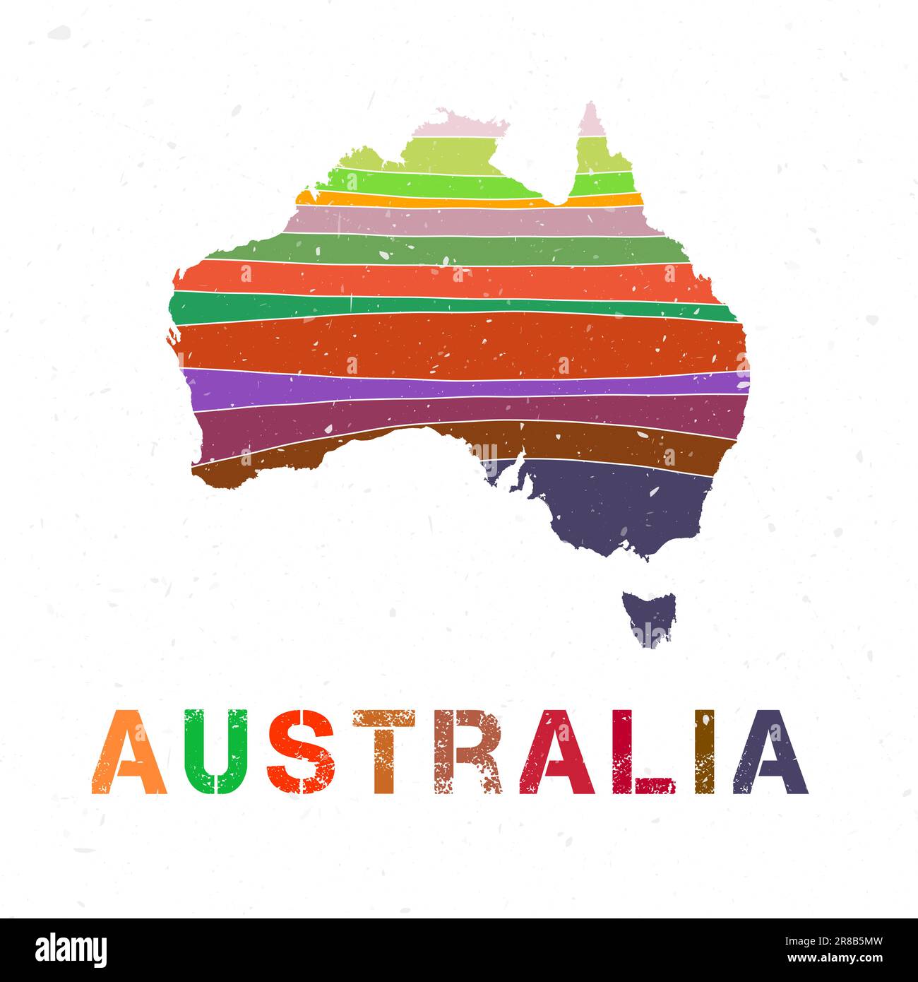 Australia map design. Shape of the country with beautiful geometric ...