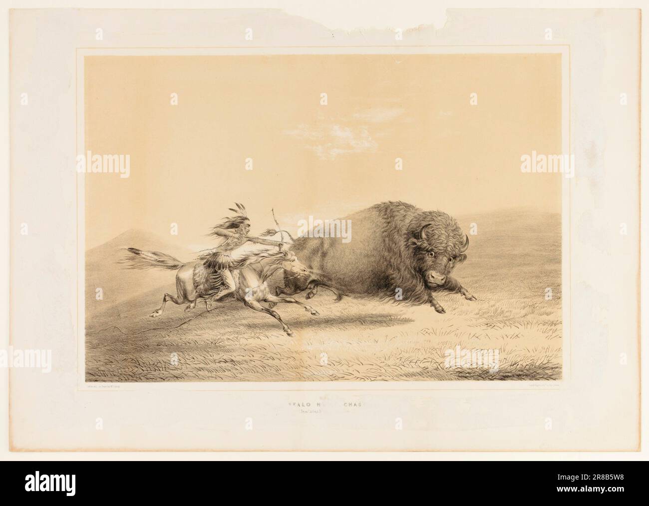 Buffalo hunt chase catlin hi-res stock photography and images - Alamy