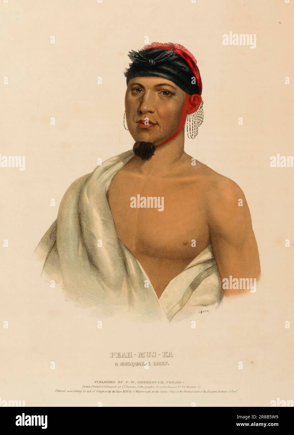 PEAH-MUS-KA. A MUSQUAKE CHIEF., from History of the Indian Tribes of ...