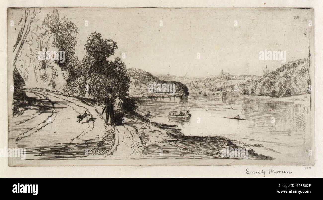 (Belmont on the Schuylkill) ca. 1875-1885 by Emily Kelley Moran, born ...