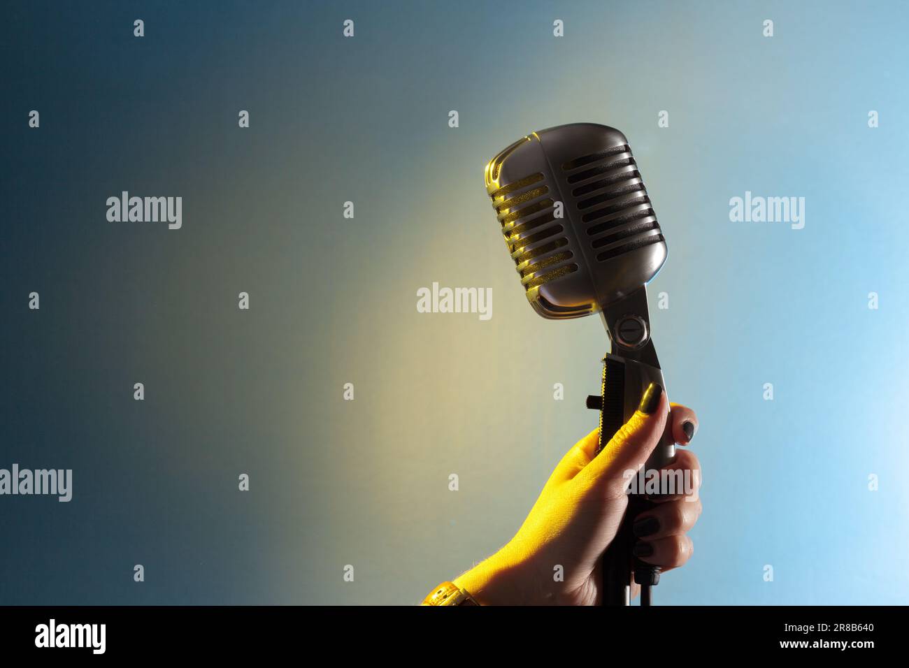 audio microphone retro style Stock Photo - Alamy