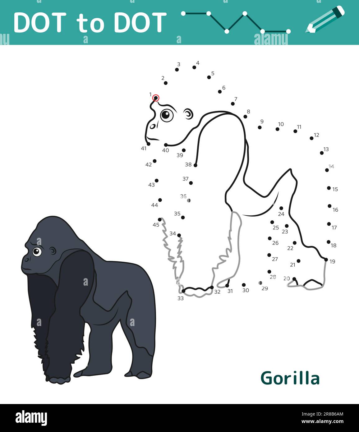 Numbers game Dot to dot. Math game for kids Stock Vector Image & Art ...