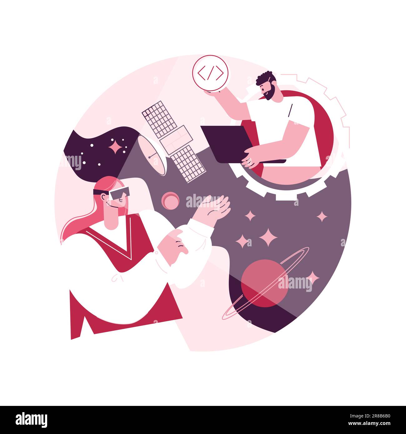 Virtual world development abstract concept vector illustration ... Virtual world development abstract concept vector illustration ...