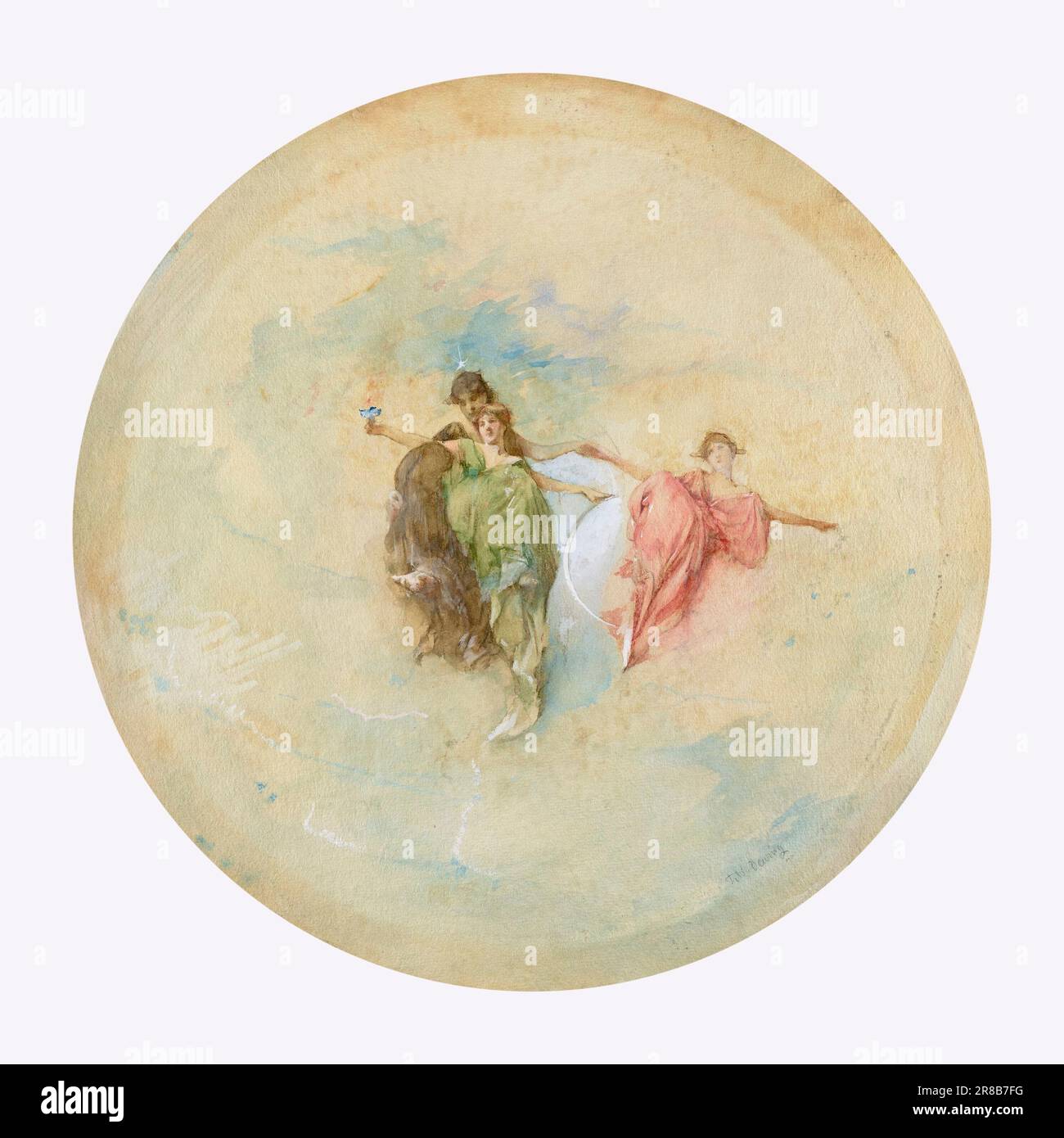 Dawn 1892 by Thomas Wilmer Dewing, born Boston, MA 1851-died New York ...