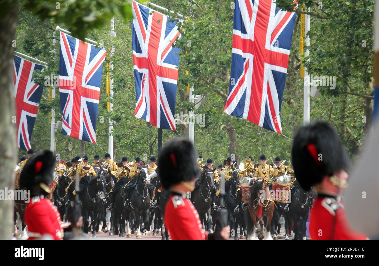 LONDON, UK - June 17, 2023: Kings Coldstream Guards Marching on The ...
