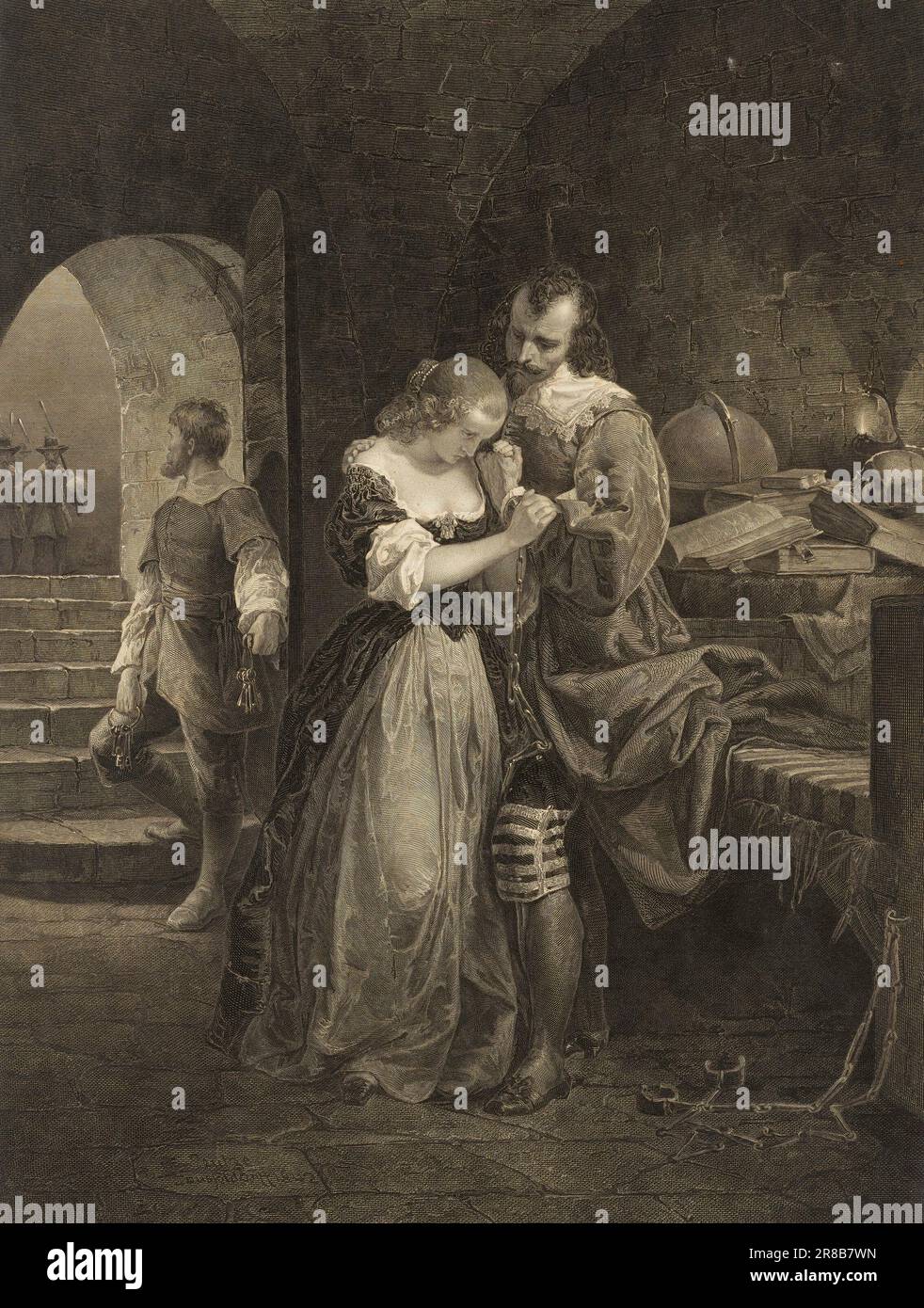 Sir Walter Raleigh Parting with His Wife 1846 by Charles Burt, born ...