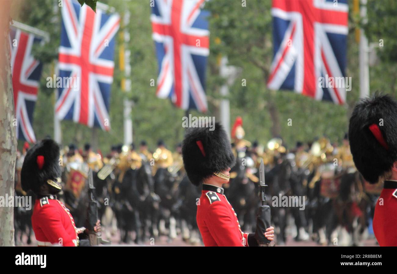 LONDON, UK - June 17, 2023: Kings Coldstream Guards Marching on The ...