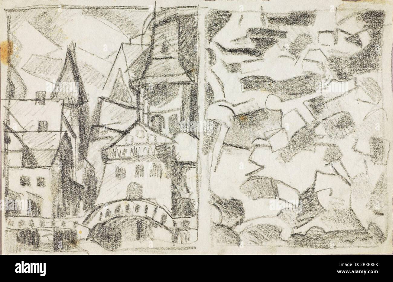 City Scene--Abstract [] by Carl Newman, born Philadelphia, PA 1858-died ...