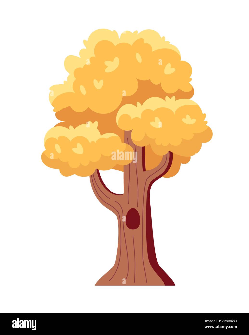 Yellow tree vector illustration Stock Vector Image & Art - Alamy
