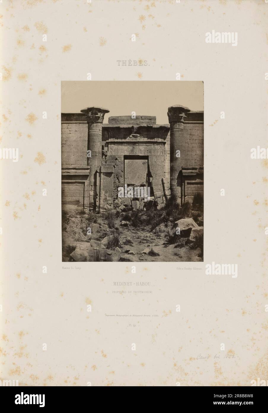 Grand Temple de Denderah 1852 by Maxime Du Camp, French, born Paris ...