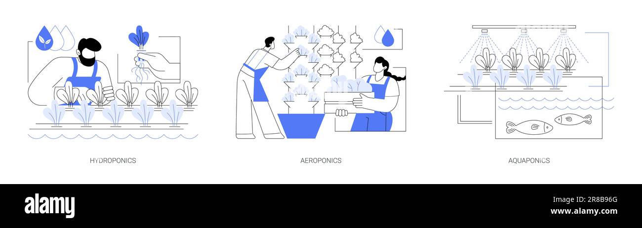 Vertical farming systems abstract concept vector illustrations Stock ...
