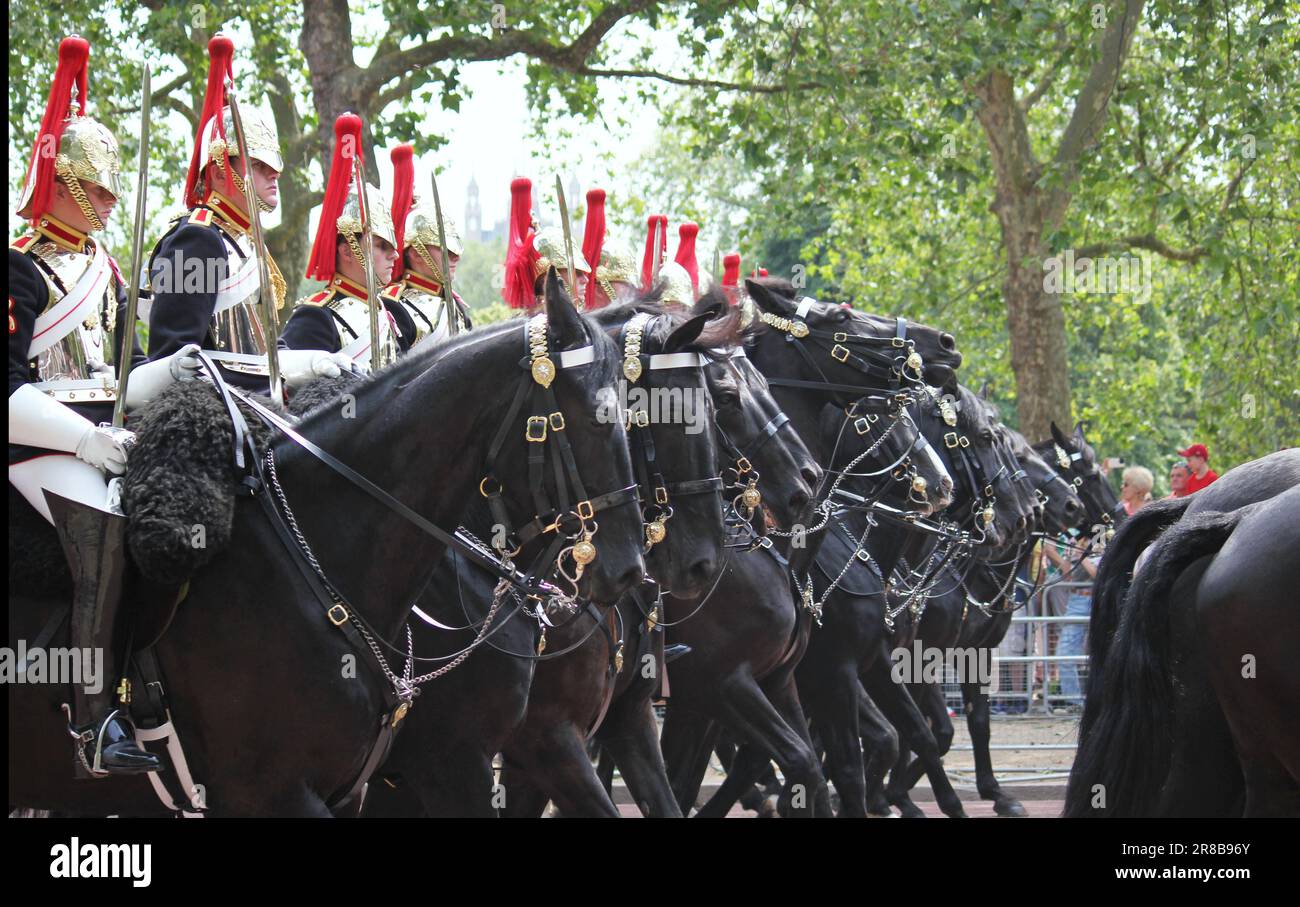 LONDON, UK - June 17, 2023: Kings Coldstream Guards Marching on The ...