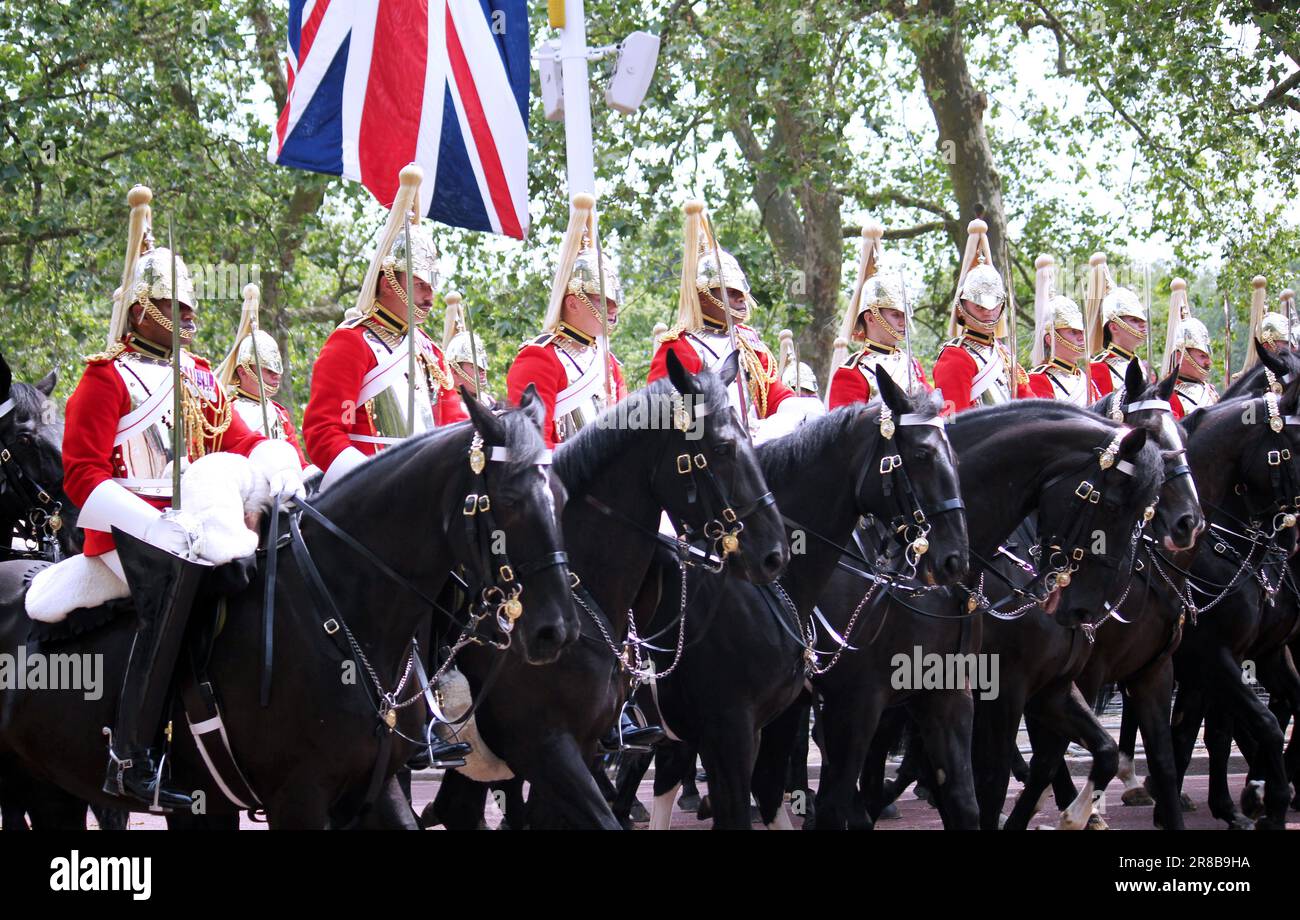 LONDON, UK - June 17, 2023: Kings Coldstream Guards Marching on The ...