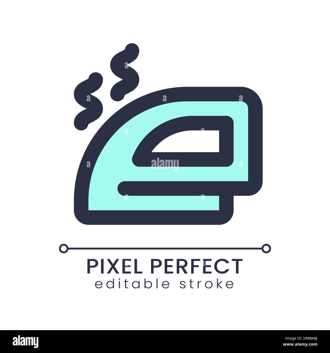 Clothes iron pixel perfect RGB color ui icon Stock Vector Image & Art ...