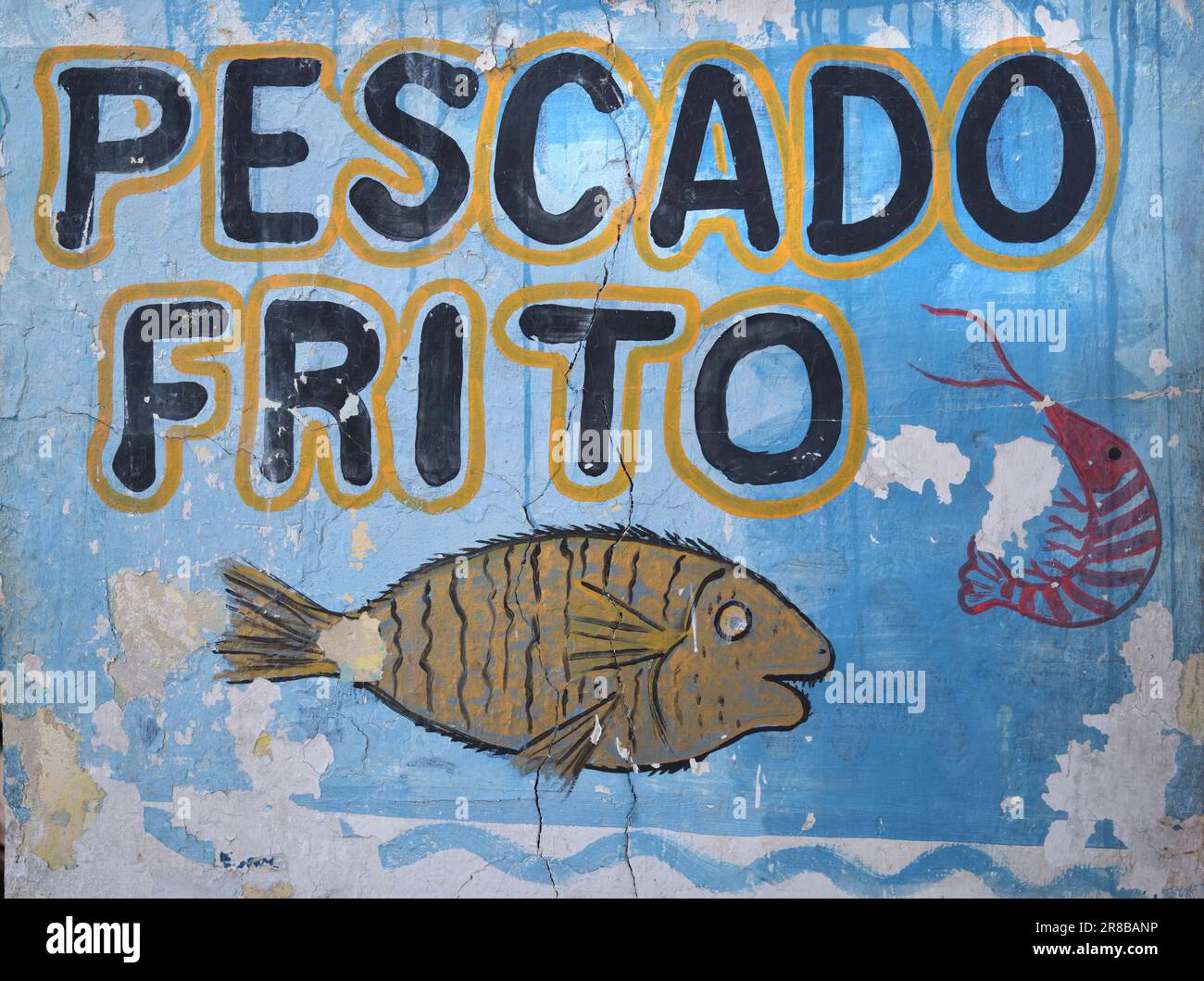 Fried Fish Sign in the Mercado 28 Market in downtown Cancun Yucatan ...