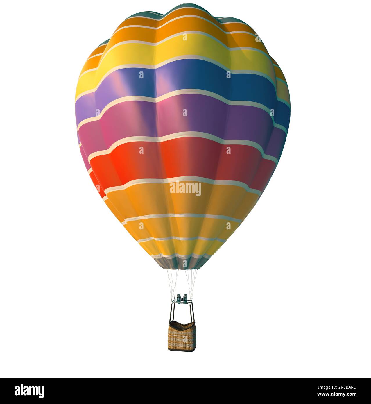 Isolate 3d rendering of a hot air balloon Stock Photo - Alamy