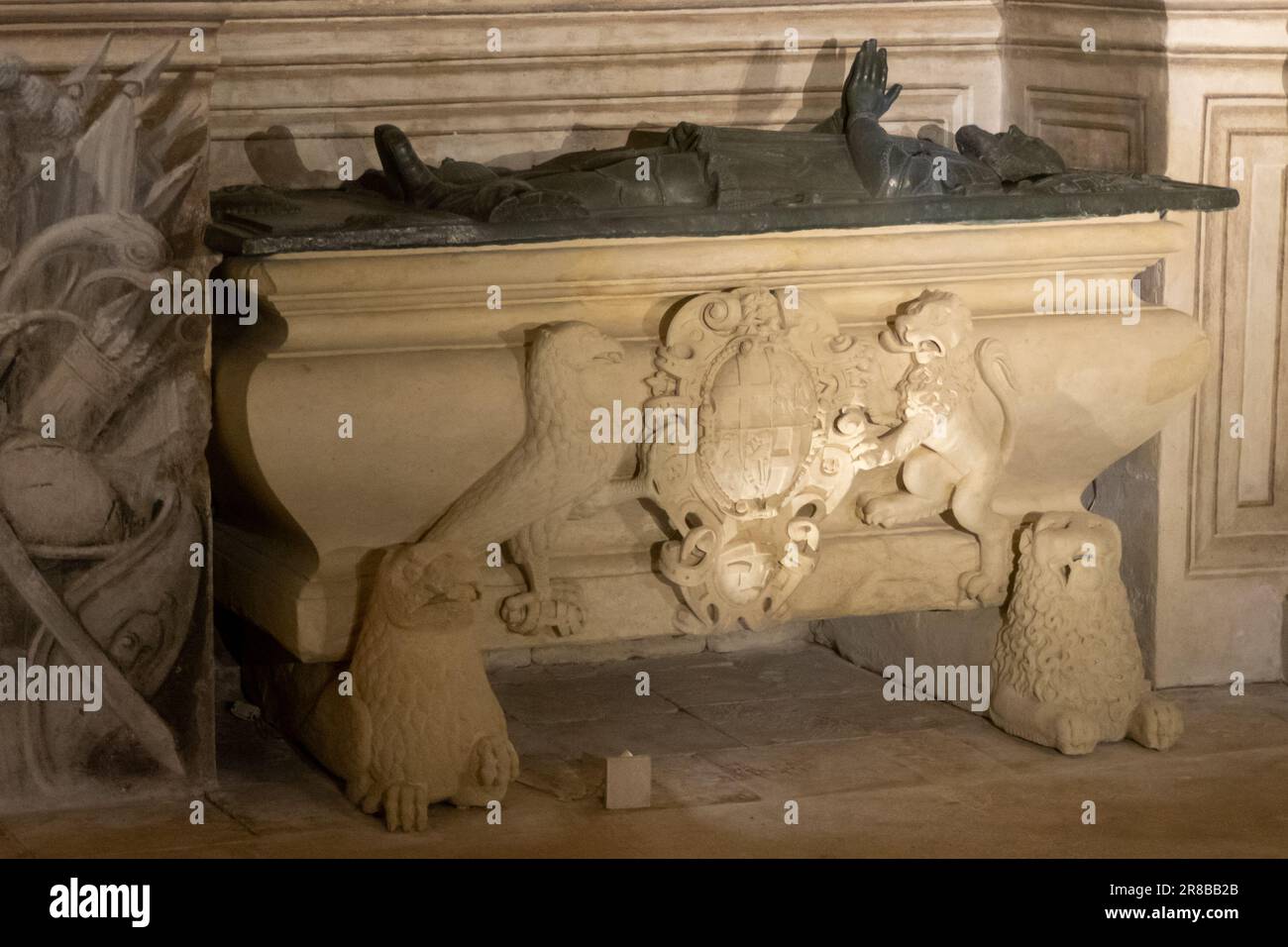Valletta, Malta, 4 May 2023. St. John's Cathedral, tomb of one of the ...